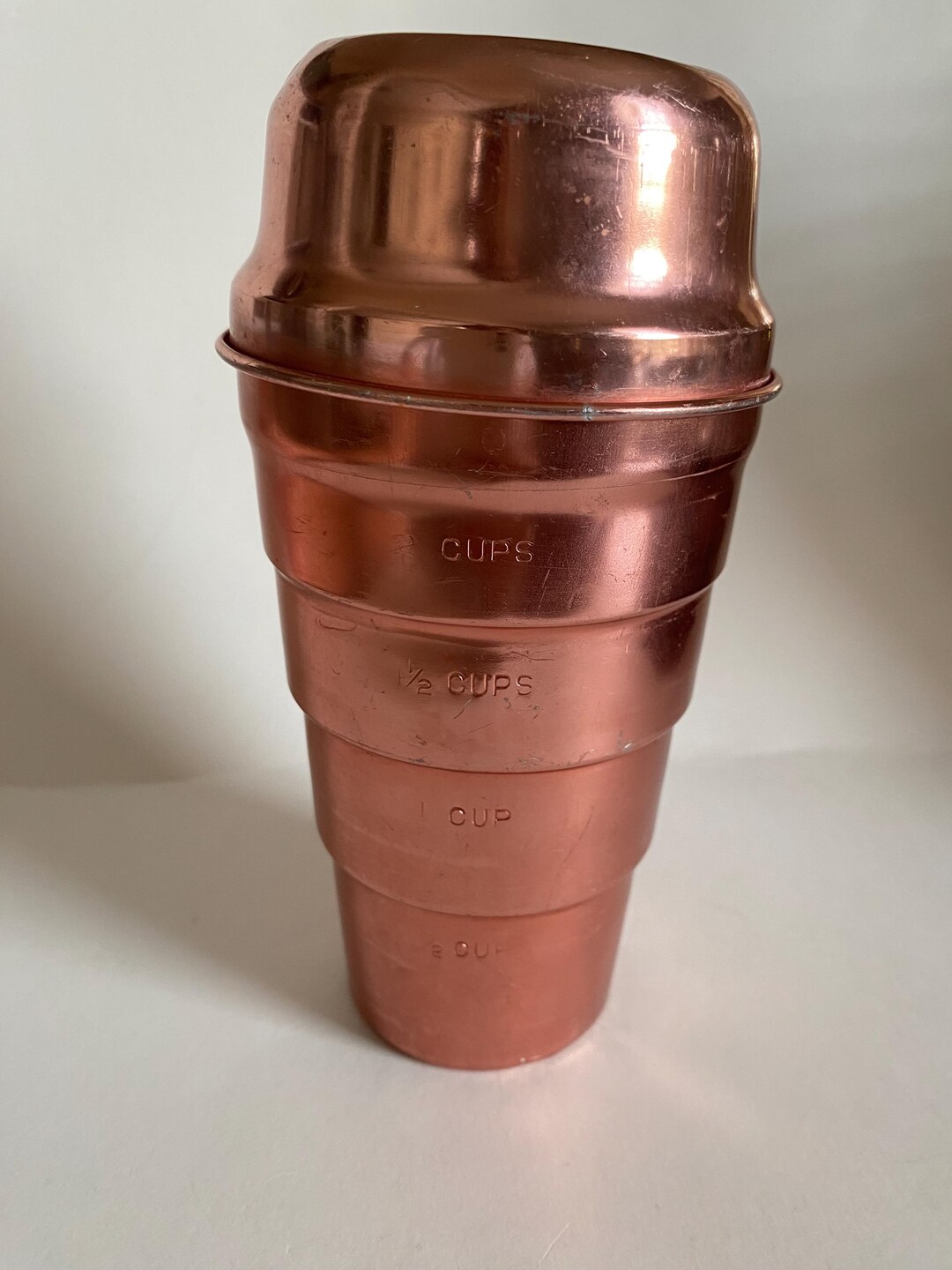 1950s Aluminum Pink Rose Gold Vintage Cocktail Shaker - Etsy