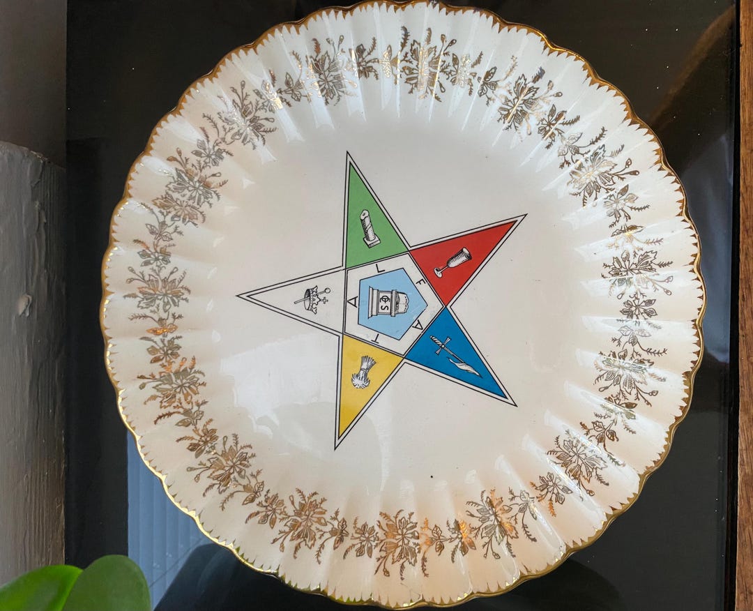 Vintage Eastern Star Masonic Porcelain Plate Sanders Mfg Co. - Etsy