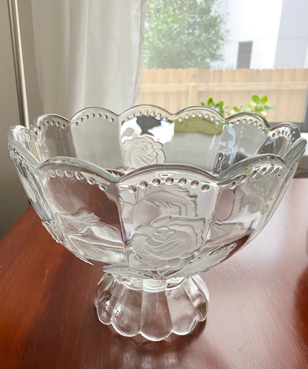 Imperlux Glass Footed Centerpiece Bowl - Etsy