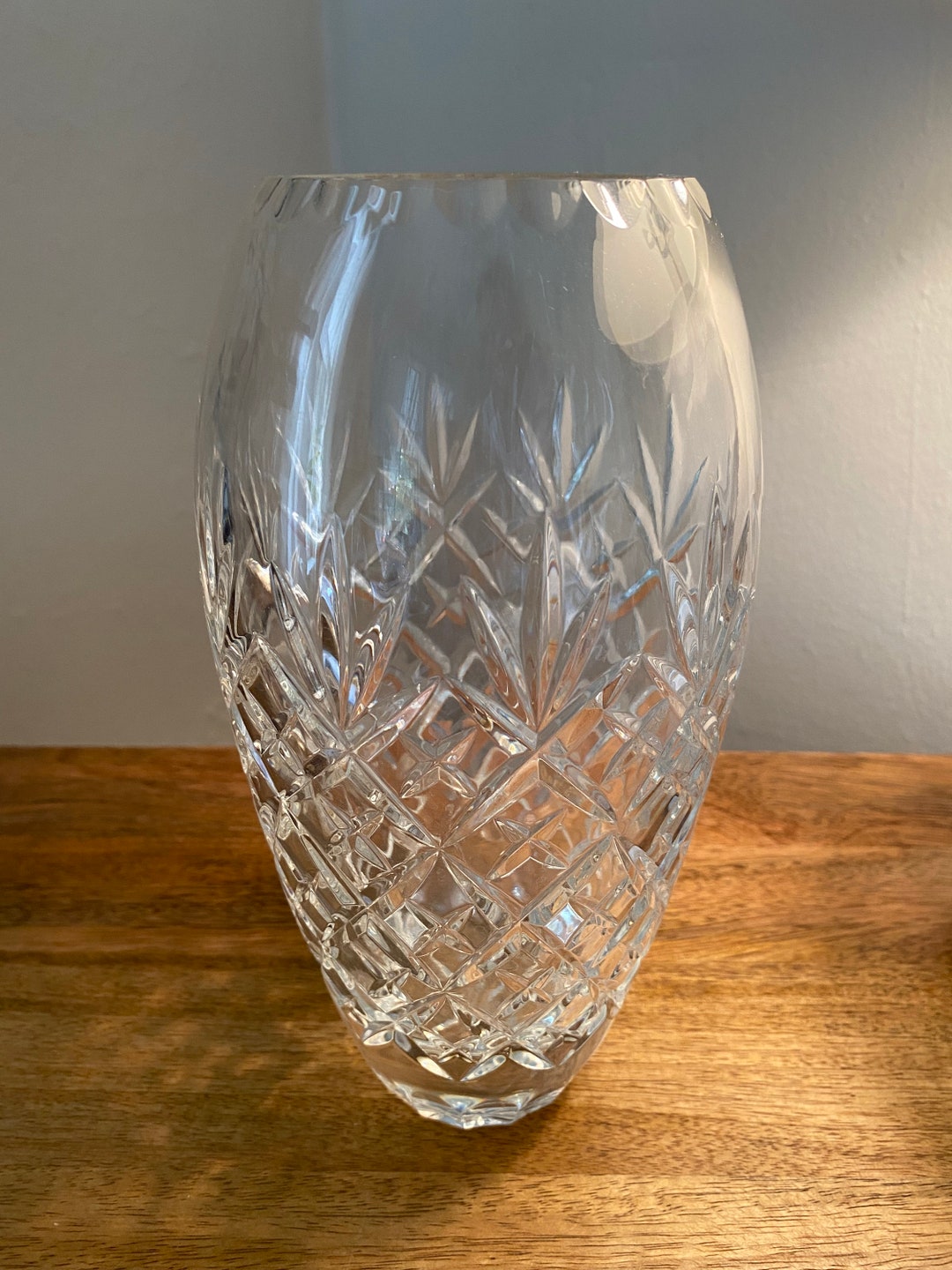 Vintage Lead Crystal Vase - Etsy