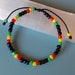 Rasta Bracelet, Adjustable Jamaica Bob Marley Style, Reggae Red Yellow ...