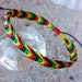 Rasta Braided Bracelet, Adjustable Cord Reggae Jewelry, Handmade Gift ...