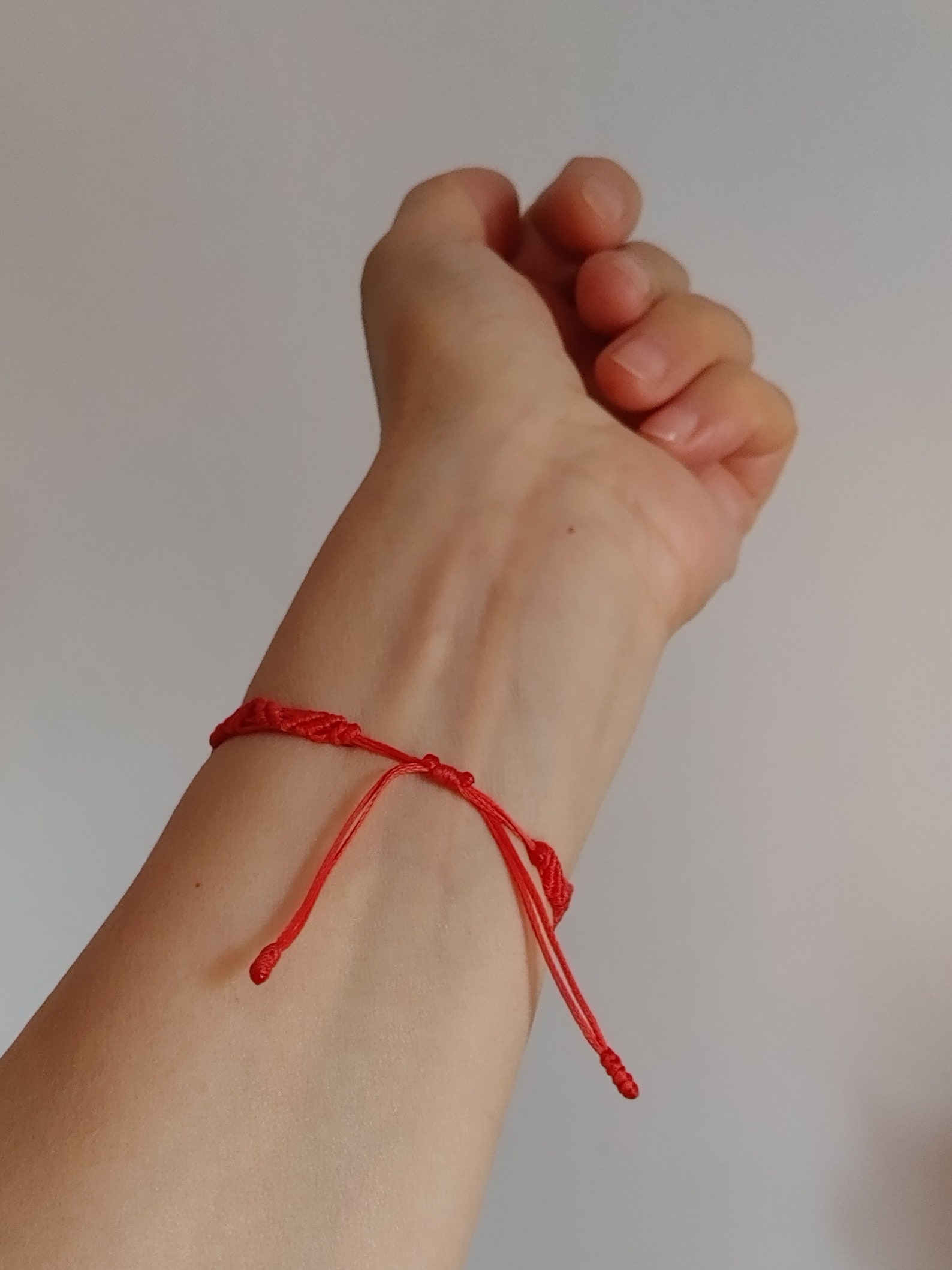 Red Macrame Bracelet Kabbalah Lucky Red String, Adjustable Cord Unisex ...