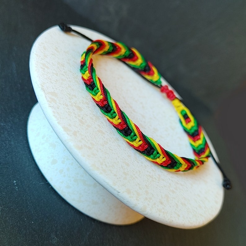 Rasta Bracelet, Bob Marley Reggae Colors Jewelry, Hand-braided Bracelet ...