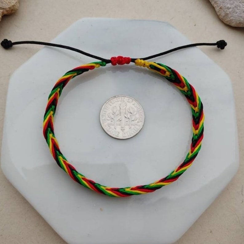 Rasta Bracelet, Bob Marley Reggae Colors Jewelry, Hand-braided Bracelet ...