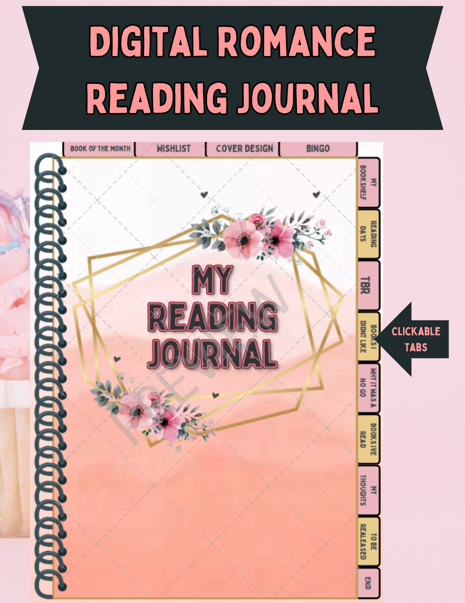 Simple Digital Reading Journal, Digital Reading Tracker, Book Review ...