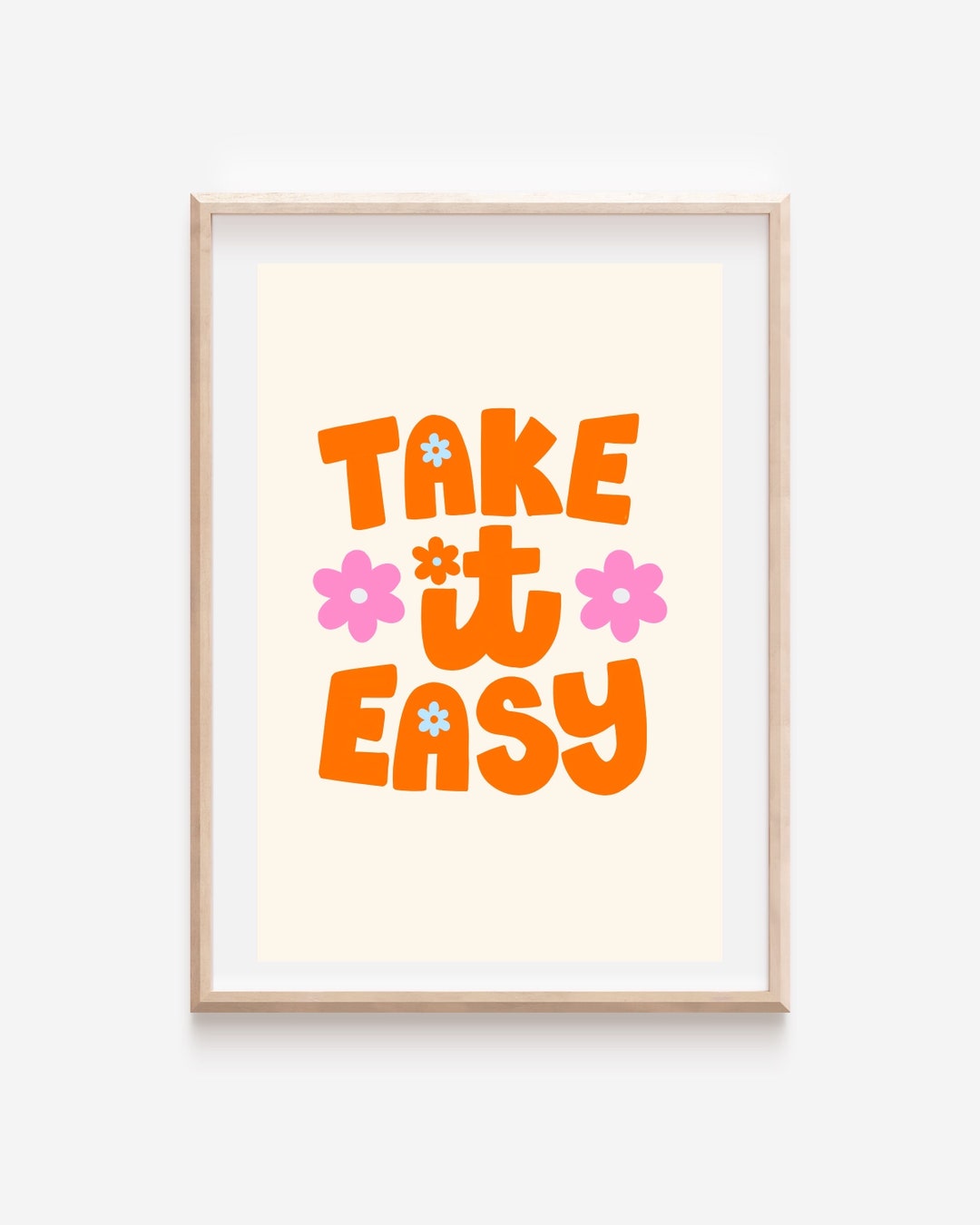 Take It Easy Wall Art, Trendy Digital Download Wall Art, Take It Easy ...