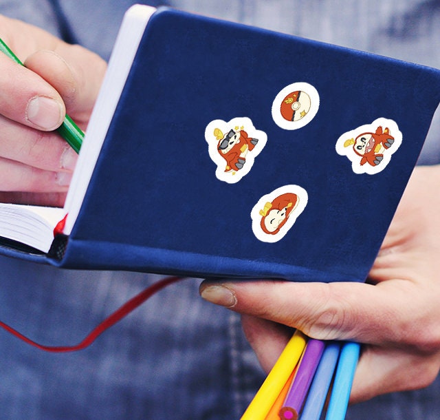 Fuecoco Glossy Sticker Set - Etsy