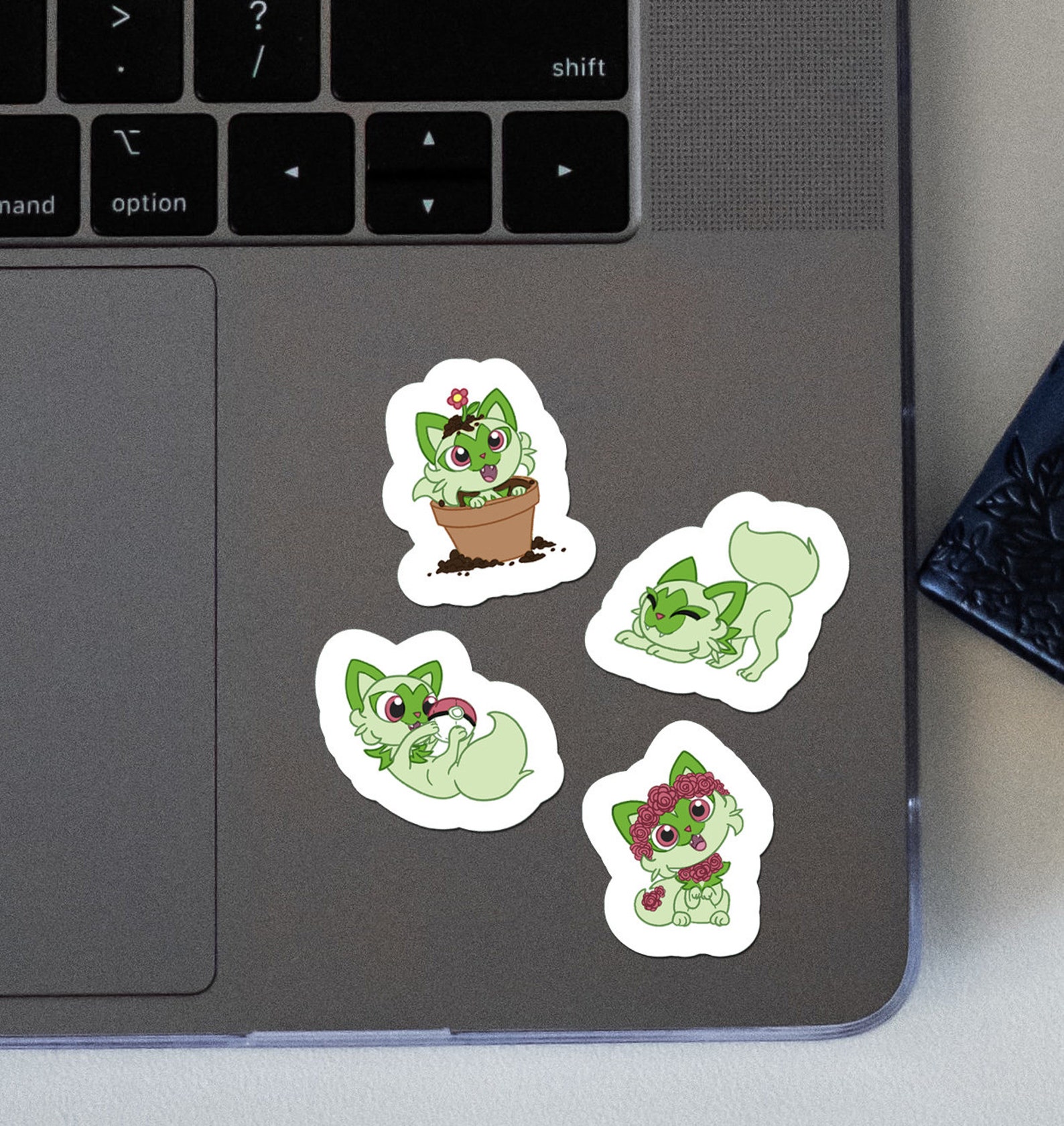 Sprigatito Glossy Sticker Set - Etsy