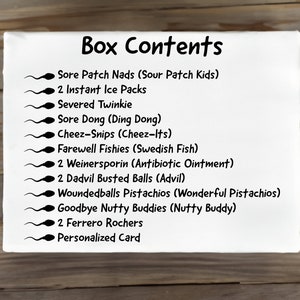 Funny Vasectomy Care Package. Gift for Post Vasectomy Care, Vasectomy ...