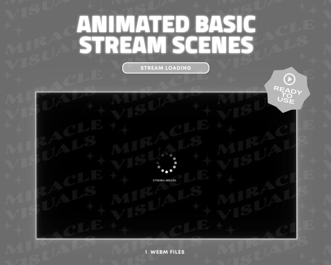 Animated Basic Stream Scenes / Streaming Loading / Black / Minimal ...