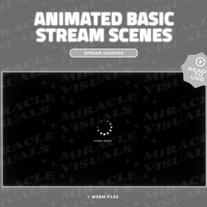 Animated Basic Stream Scenes / Streaming Loading / Black / Minimal ...