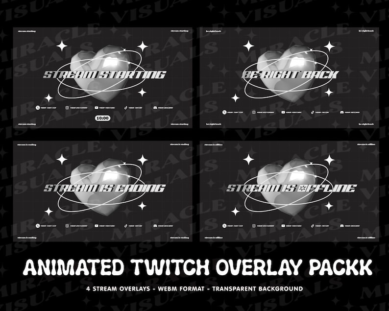 Cyber Y2k Animated Custom Twitch Overlays / Y2k / Cyber / Pink ...