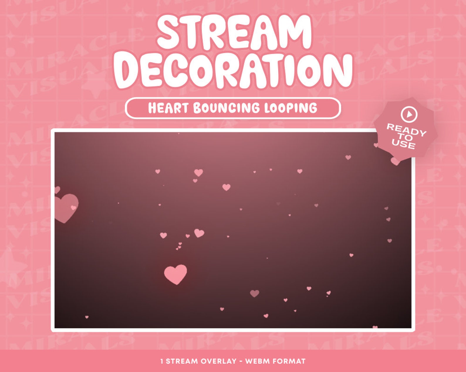 Heart Bouncing Animated Stream Decoration / Heart Bouncing / Love ...