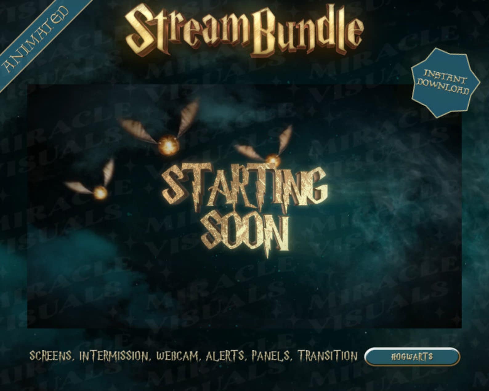 Animated Hogwarts Legacy Stream Package / Ravenclaw /harry Potte ...