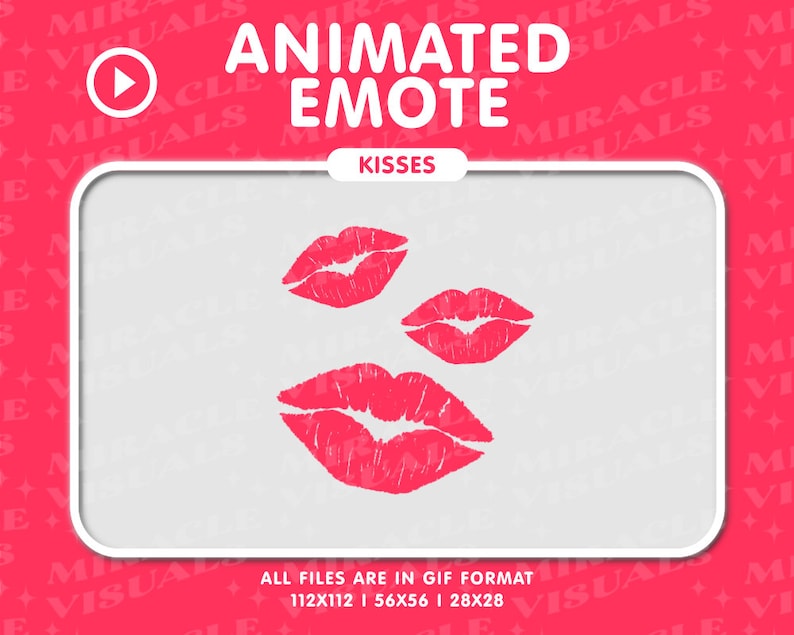 Kiss Animated Twitch Emote / Kiss / Lip / Love / Twitch Animated Emote ...