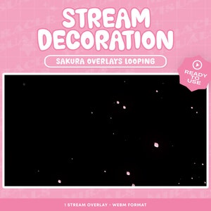 Red Sakura Falling Animated Stream Decoration / Cherry Blossom ...