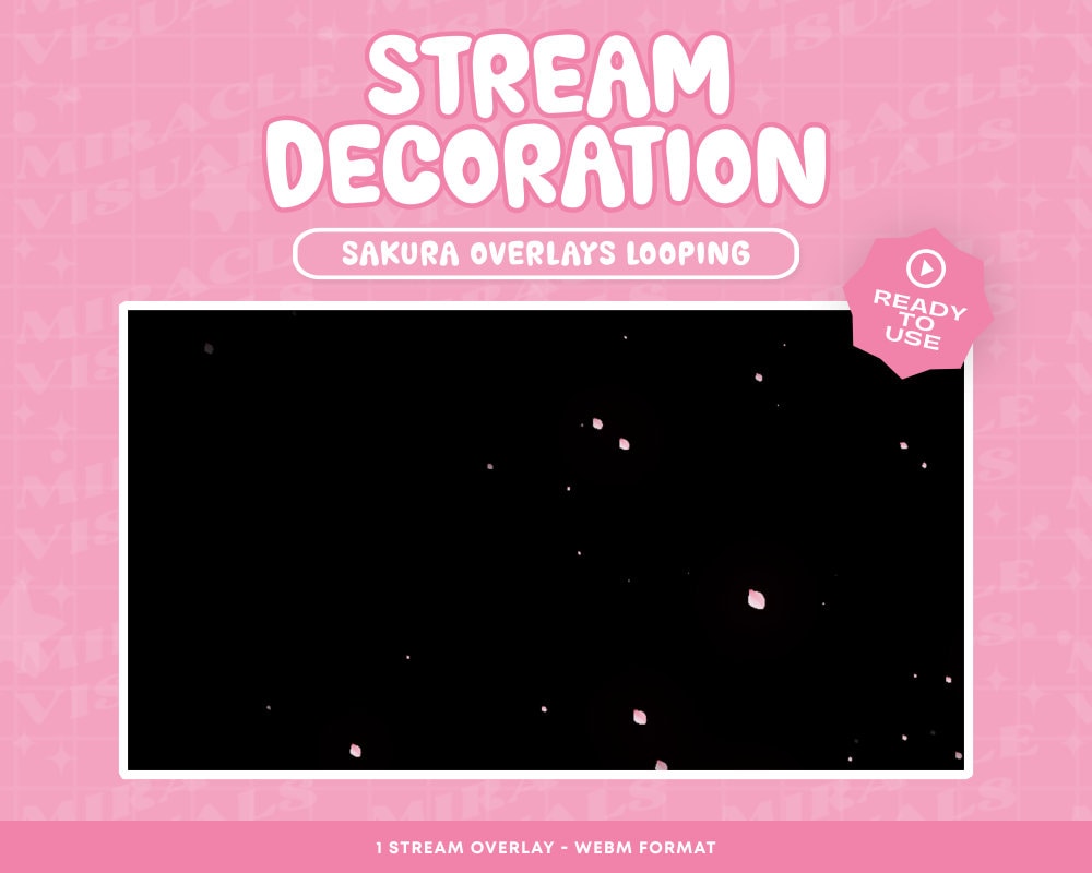 Red Sakura Falling Animated Stream Decoration / Cherry Blossom ...