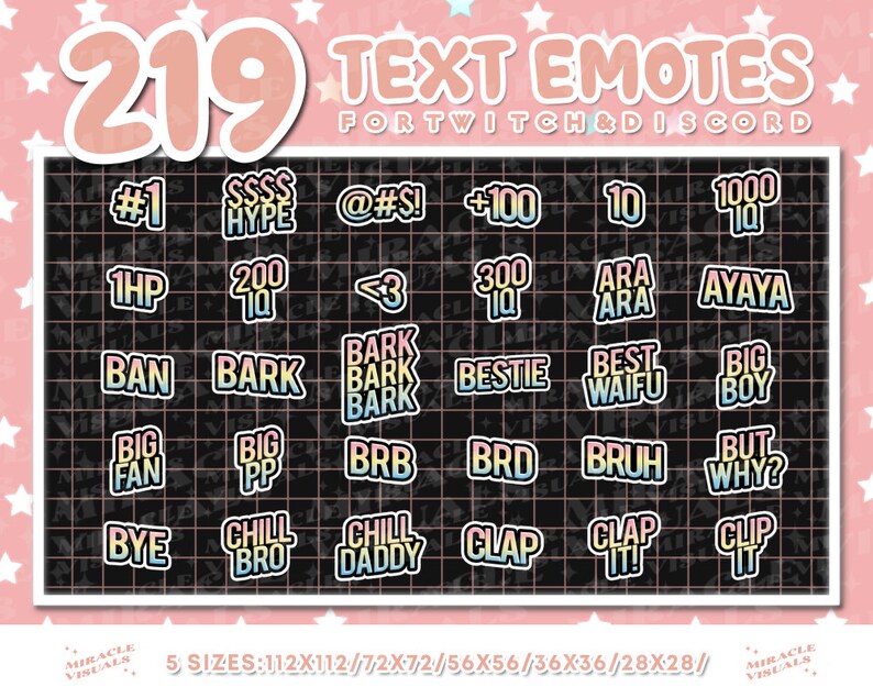 Twitch Text Emotes / Discord Emotes Bundle / Meme Emotes / - Etsy