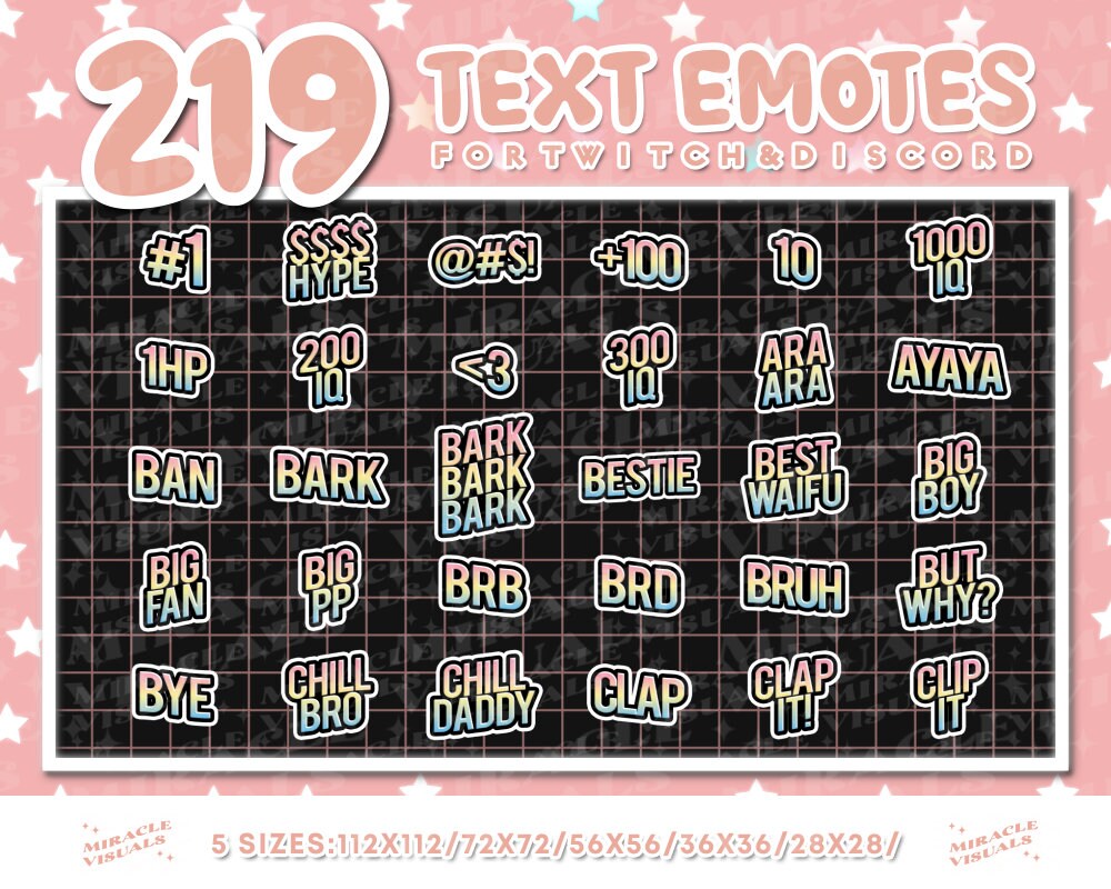 Twitch Text Emotes / Discord Emotes Bundle / Meme Emotes / - Etsy