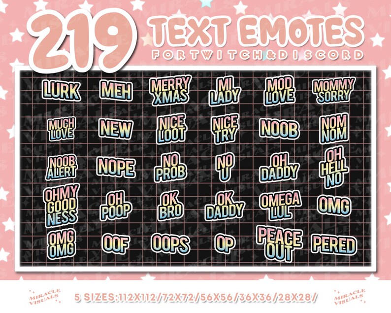 Twitch Text Emotes / Discord Emotes Bundle / Meme Emotes / - Etsy