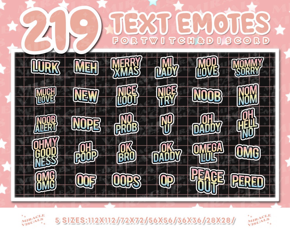 Twitch Text Emotes / Discord Emotes Bundle / Meme Emotes / - Etsy