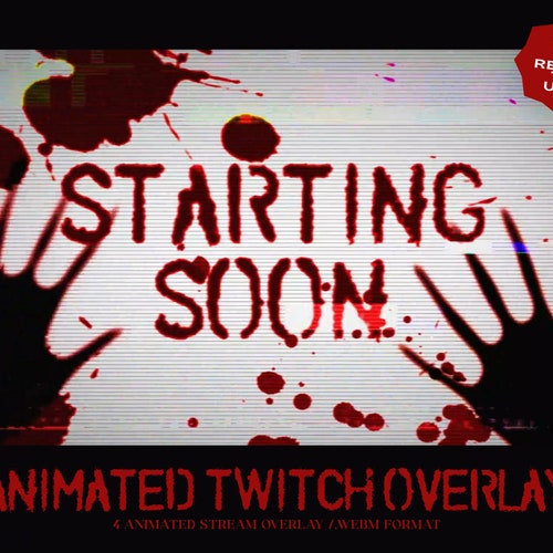 4 Animated Horror / Goth / Scary /bloody Screens for Twitch / - Etsy
