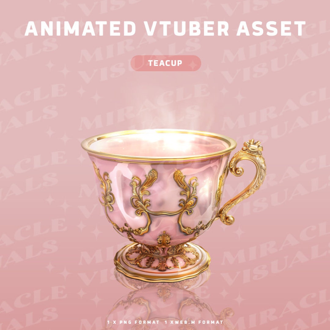Gemtone Teacups / Vtuber Asset / Stream Decoration / Teacup / Gemstone ...