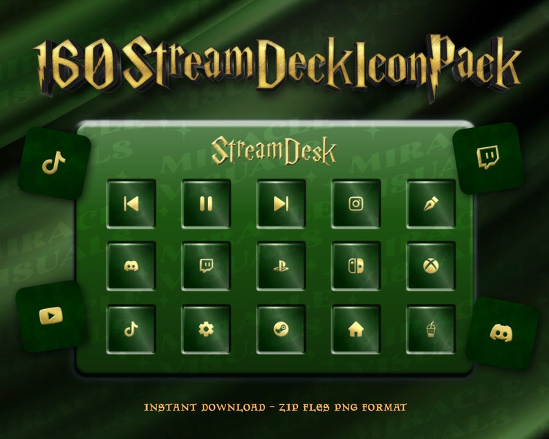 160 Slytherin Streamdeck Icon Set Slytherin Icon Pack for Elgato ...