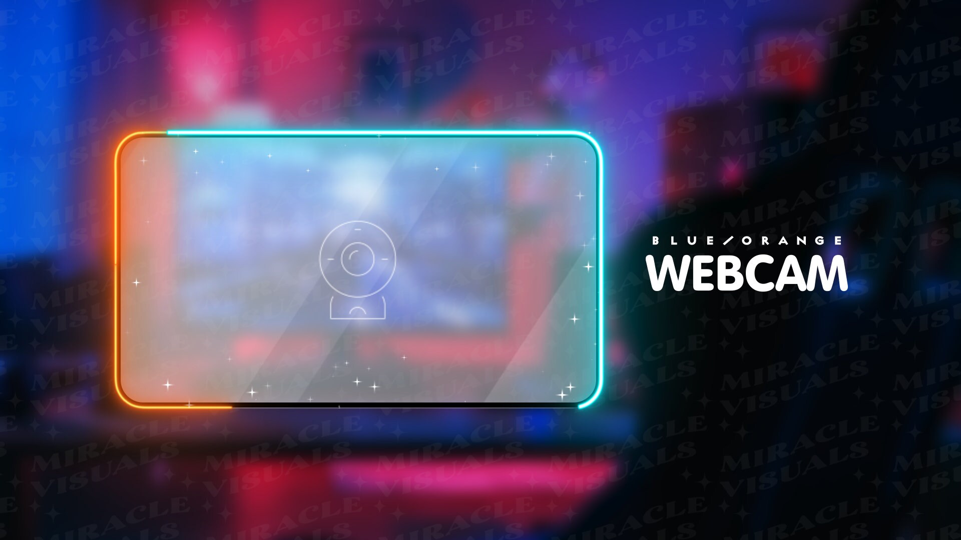 Animated Neon 4 Difficult Color Sparkle Star Webcam Overlay / Neon ...