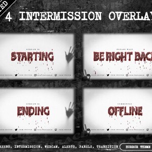 Animated Custom Twitch Package / Goth / Scary /bloody Screens for ...