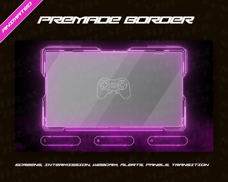 Animated Stream Package Neonpink / Neon / Cyber /sci-fi / Twitch ...