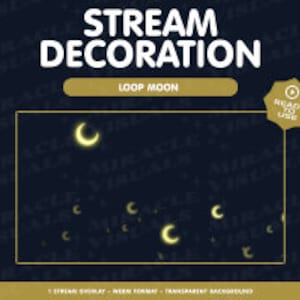 Loop Floating Moon Overlay / Moon / Moon Floating / Sailor / Neon ...