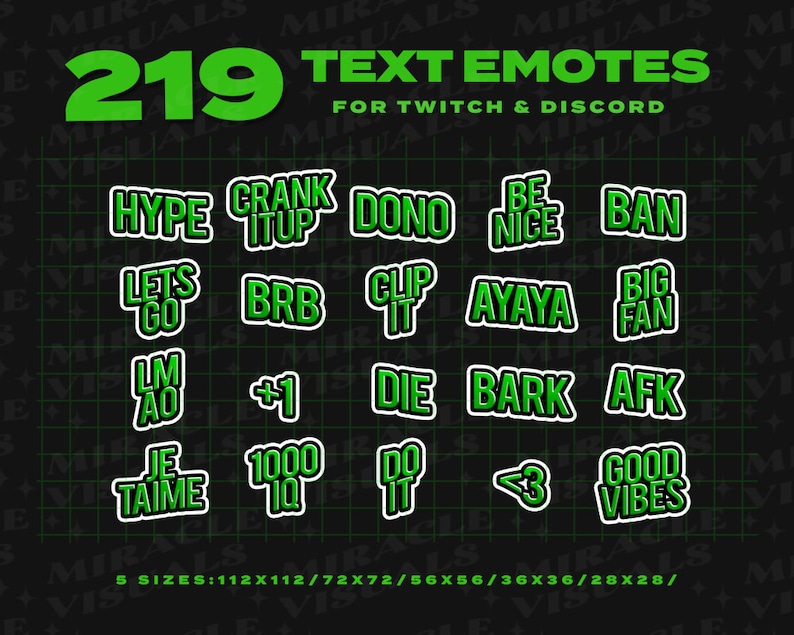 Twitch Text Green Emotes / Discord Emotes Bundle / Meme Emotes / Funny ...