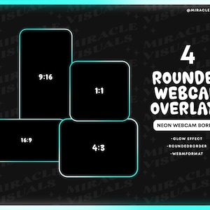 15 Animated Neon Blue Webcam Overlay / Twitch Stream Border / Webcam ...