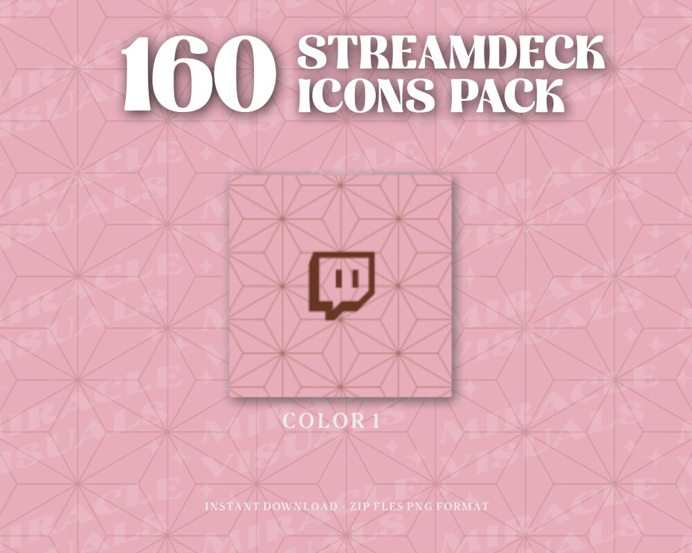 160 Pastelpink Streamdeck Icon Set 160 Pastelpink Icon Pack for Elgato ...