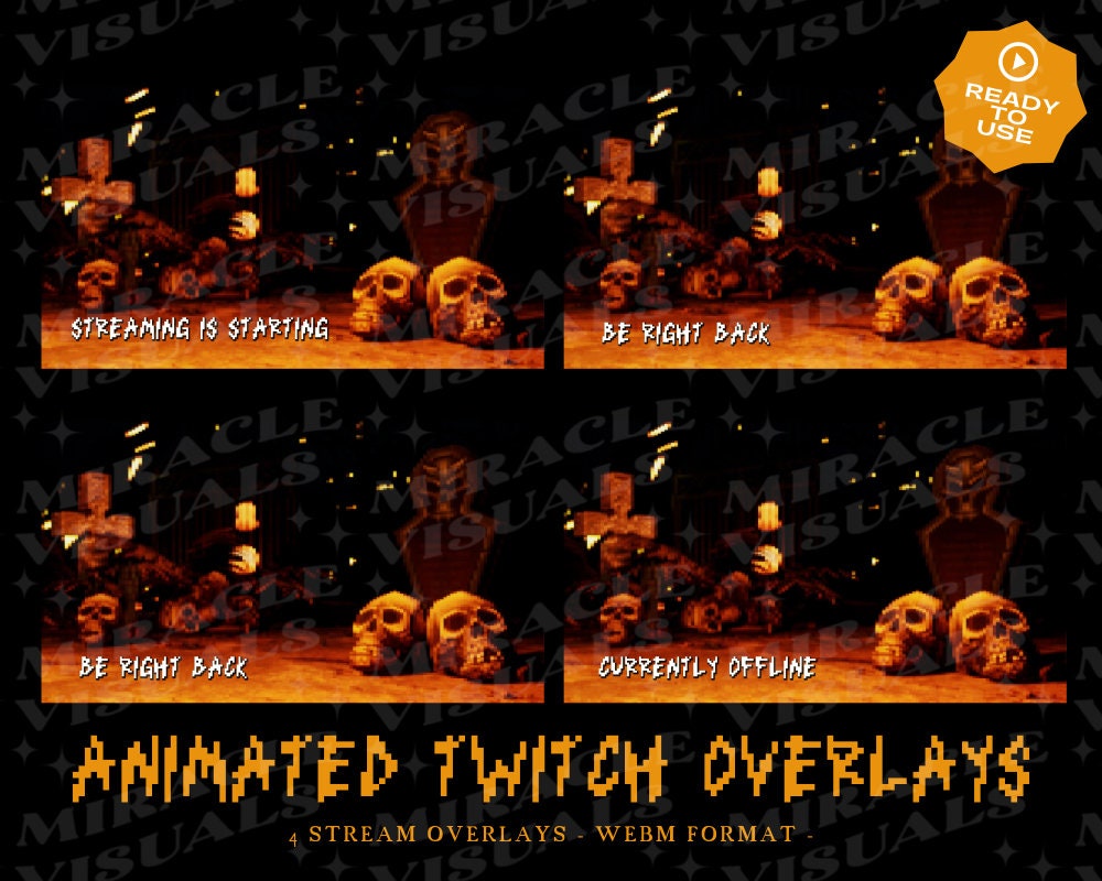 4 Animated Halloween Horror Scene/ Scary /rain /halloween/ Pumpkin ...