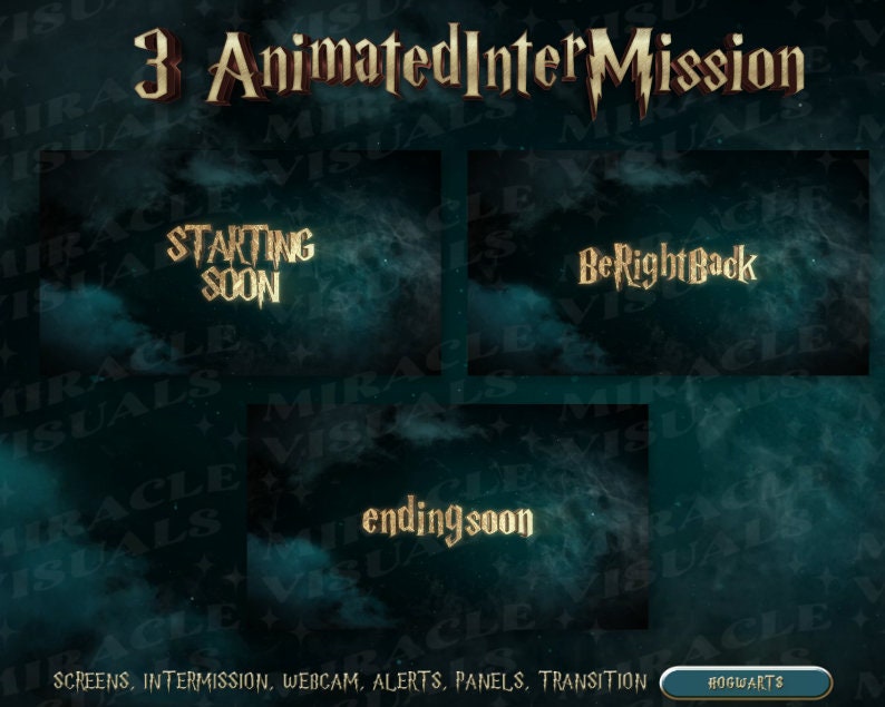 Animated Hogwarts Legacy Stream Package / Ravenclaw /harry Potte ...