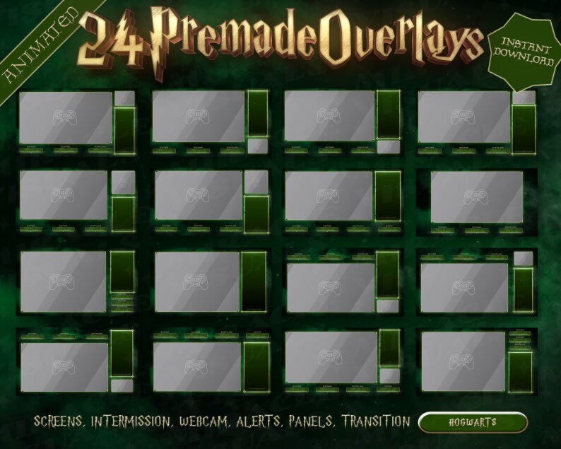 Animated Hogwarts Legacy Stream Package / Skytherin /harry Potte ...