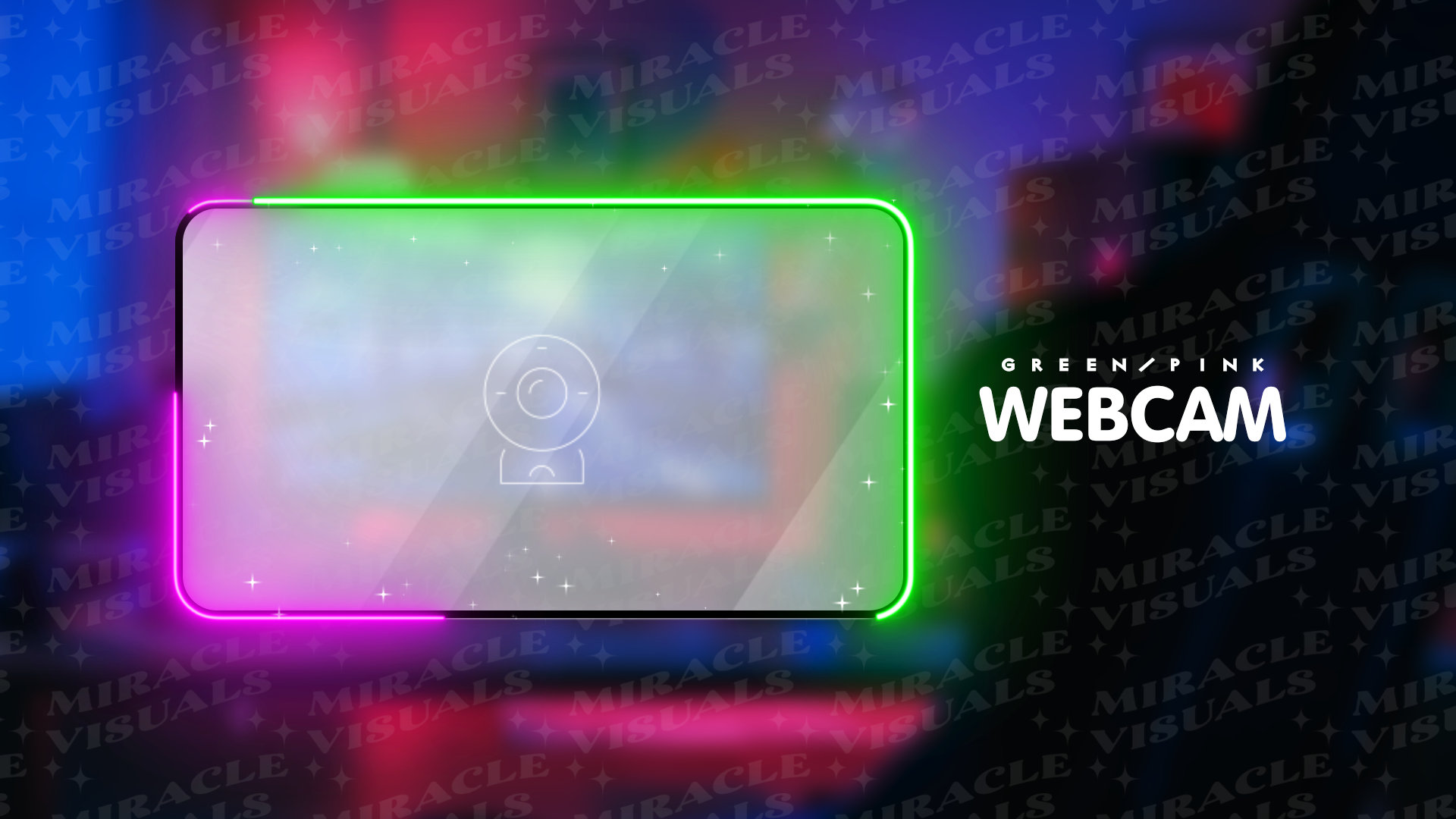 Animated Neon 4 Difficult Color Sparkle Star Webcam Overlay / Neon ...