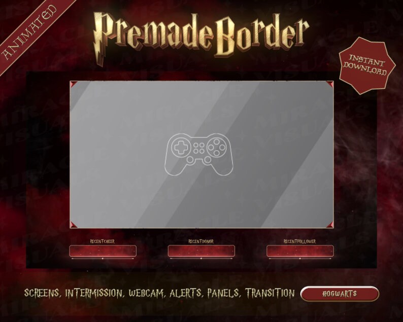 Animated Hogwarts Legacy Stream Package / Harry Potte / Twitch Overlays ...
