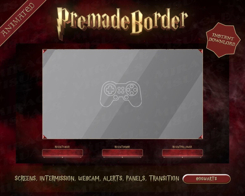 Animated Hogwarts Legacy Stream Package / Harry Potte / Twitch Overlays ...