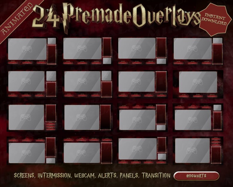 Animated Hogwarts Legacy Stream Package / Harry Potte / Twitch Overlays ...