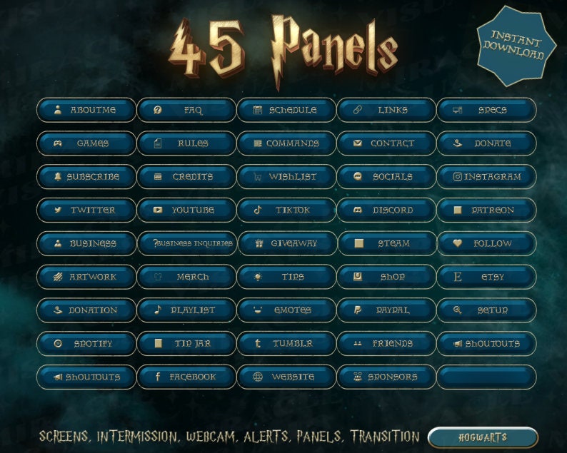 Animated Hogwarts Legacy Stream Package / Ravenclaw /harry Potte ...