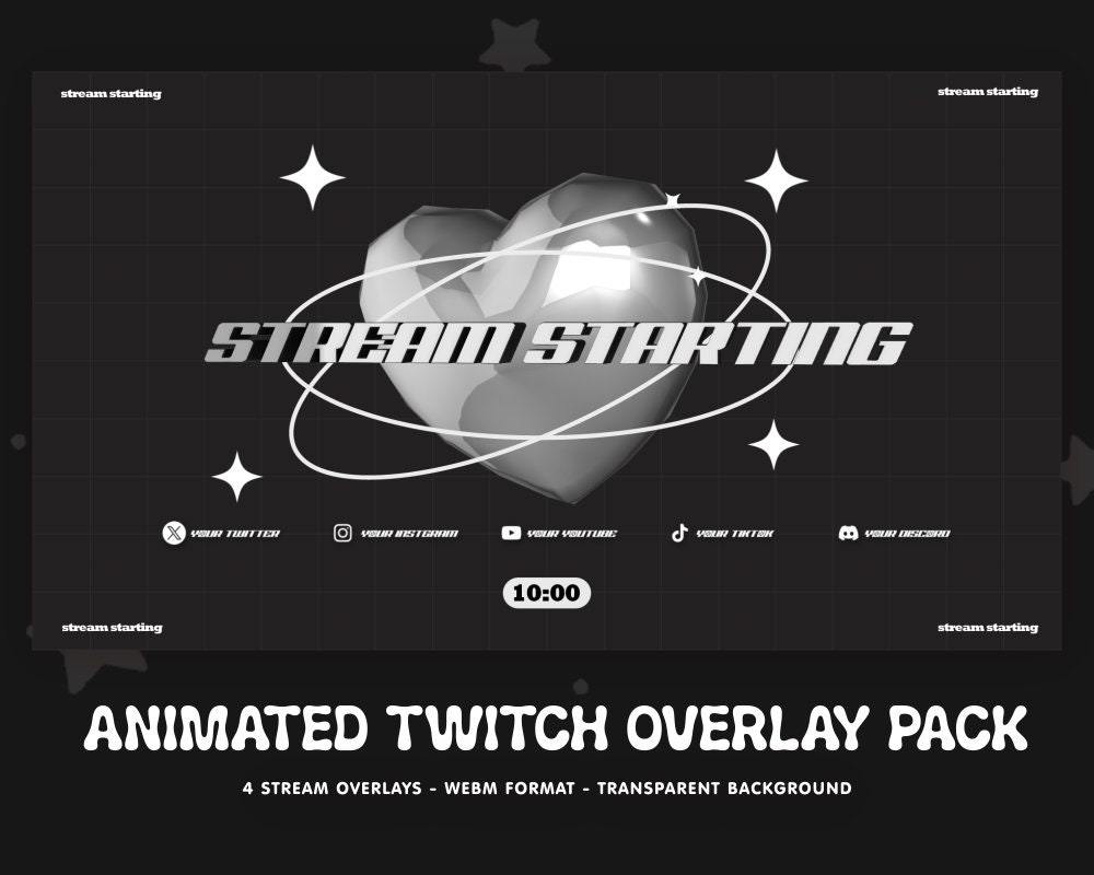 Cyber Y2k Animated Custom Twitch Overlays / Y2k / Cyber / Pink ...
