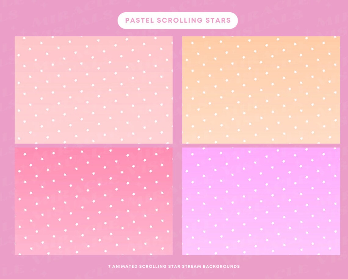 Pastel Animated Stream Background /pastel Color Theme / Kawaii - Etsy