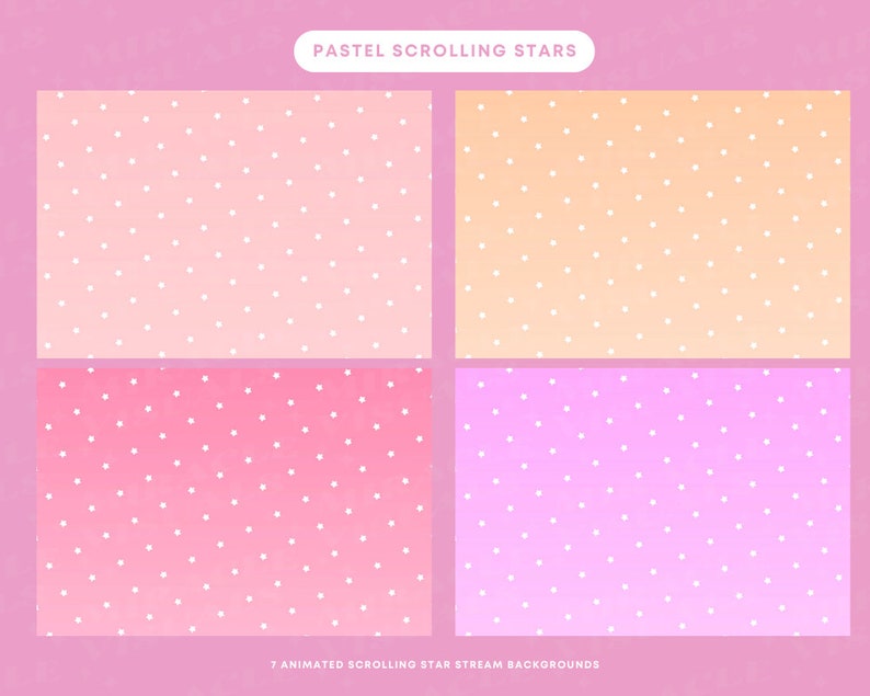 Pastel Animated Stream Background /pastel Color Theme / Kawaii - Etsy