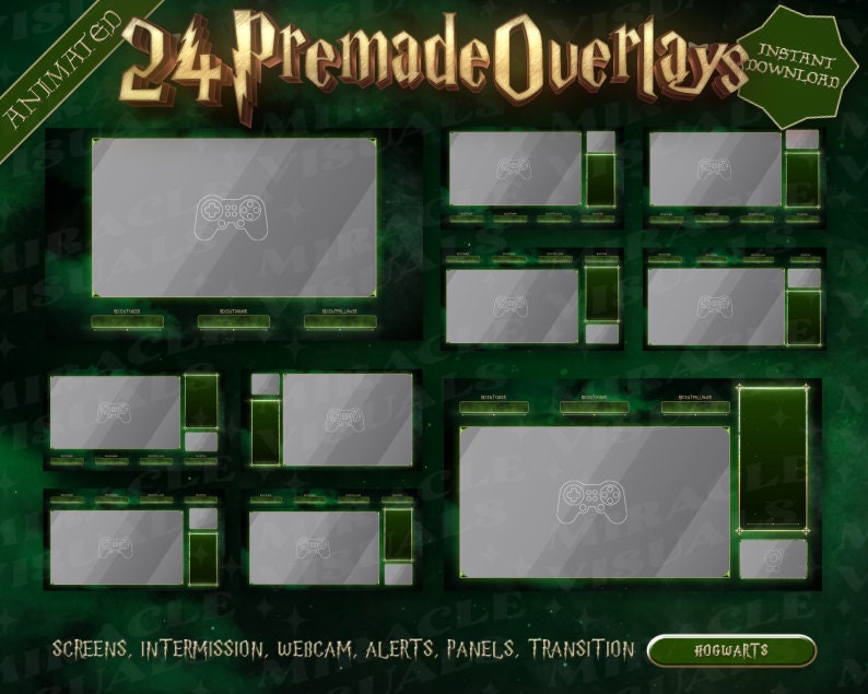 Animated Hogwarts Legacy Stream Package / Skytherin /harry Potte ...
