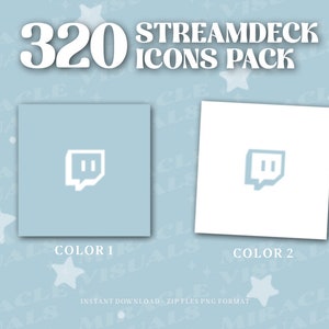Pastel Blue Streamdeck Icon Set | 320 Pastelblue Icon Pack for Elgato ...