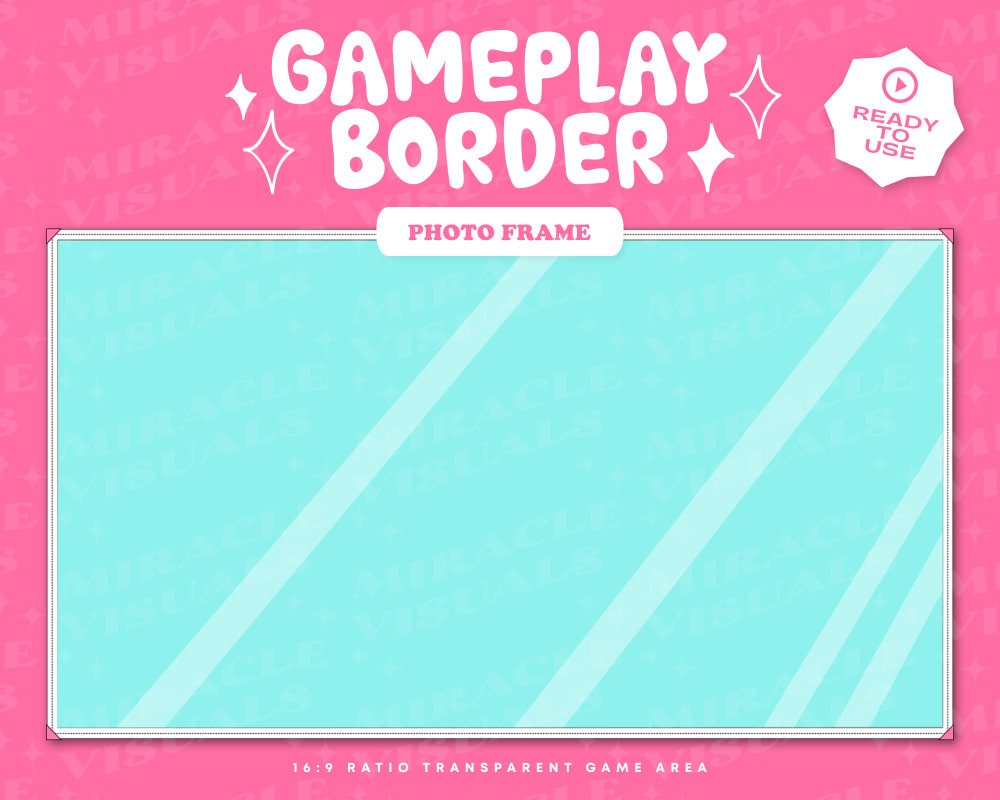 Gameplay Border Frame / Twitch Stream Border Frame / Webcam Frame ...